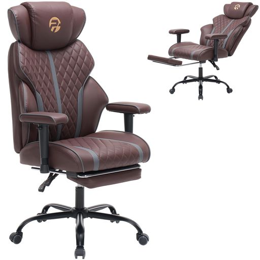 【商品仕様】 ゲーミングチェアのサイズ:背もたれの幅60x奥行58x高さ112~122cm。背もたれ調節角度90°~155°。ヘッドレスト/アームレストの高さ調節可能。静音PUキャスター。表材:高品質なPUレザー生地 お手入れ簡単。本体重量...