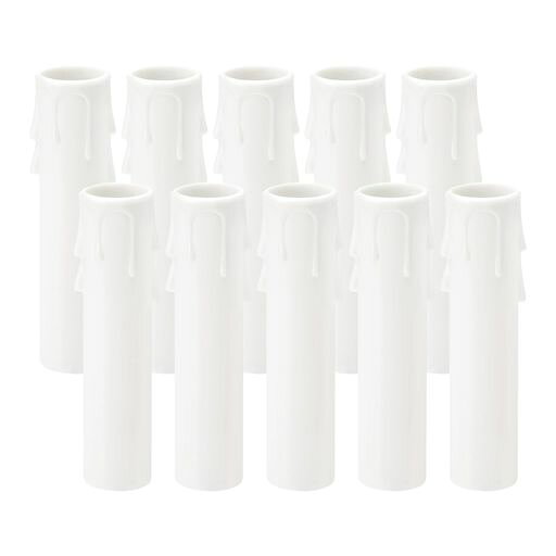 仕様:色:白;材質:PP;対応ソケット:E12;高さ:101mm(4インチ);外径:22mm(0.9インチ);内径:20mm(0.8インチ);内容物:ソケットカバー10個 このソケットカバーは標準的なE12キャンドラブラベースのランプソケッ...