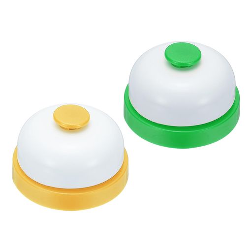 素材:プラスチック、金属;カラー:イエロー緑;サイズ(直径x高さ):72x48mm/2.83x1.89インチ;パッケージに含まれるもの:コールベルx1 利点:製品はプラスチックと金属で作られており、金属は鳴りが鋭く、注意を引きやすいです。プ...