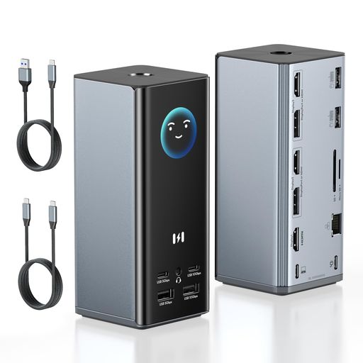 【17 IN 1 豊富な入出力を搭載USB C ドッキングステーション】selore ドッキングステーション Type-Cは17ポートまで接続可能となりますので、日常必要されるポートをすべて備えていて、この一台ドッキングステーションで利用す...