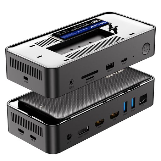 【13in1多機能ドッキングステーション】 USB-Cケーブル1本でノートPCの接続性を大幅拡張。HDMIx2、DisplayPort、10Gbps USB-C/Aポート、SD/TFカードリーダー、2.5Gbps有線LAN、オーディオ端子な...