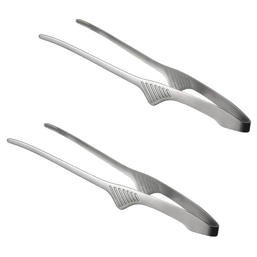 セット内容:2個セット。 商品サイズ:約24.5cm*1.5cm。 自立式デザイン:支持脚があるため、テーブルに置いても食品トングの先端が接触せず、食品トングを清潔な状態に保つことができます。 お手入れ簡単:ステンレス製で、傷がつきにくく、...