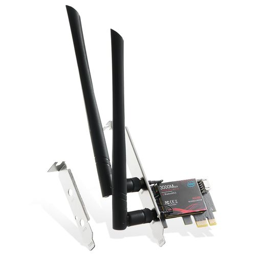 【WiFi6 3000Mbps】このWiFi6カードAX3000はIntel AX200チップセットを搭載し、WiFi6 802.11ax規格をサポートし、WiFi5/WiFi4と互換性があります。 最大3000Mbps(574Mbps @...