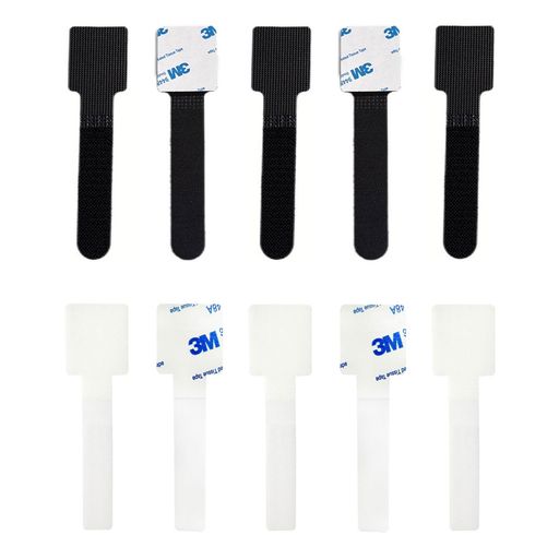【パッケージ内容】黒+白が5個ずつ,全部で10個入りです 【素材】ケーブルホルダーは高品質のナイロン素材で作られています、耐久性があり、耐摩耗性があり、損傷しにくい、長い時間で使えます。 【サイズ】29*90mm、粘着テープを剥がすだけ、簡...