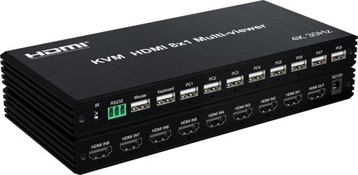 8画面マルチタスクと4K鮮明度 8つのHD/4K@30Hz入力をダイナミックセグメンテーションで1画面に同時表示。PC、ゲーム機、セキュリティフィードのモニタリングに最適。PCMオーディオ伝送で最大解像度2560x1600をサポート。 シー...