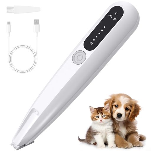 アウトライン 🐕【2段階パワー調整&amp;切れ味抜群】このペット用バリカンは、革新的な2段階動力調節設計でパワー不足を解決します。スピード設定により、ペットの体格や毛量に応じて最適なカットスピードを選べます。高速モーターを...