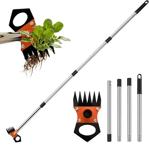 1【2WAY除草ツール】 この草取り道具は、2つの機能を備えた画期的な雑草取り器具です。6本の鋭い爪で土の奥深くまでしっかりと差し込み、根こそぎ雑草を抜き取ります。また、反対側の平らなエッジは、草削りや小面積の土ならし、草刈りにも最適です。...