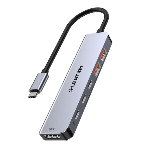 【6 in 1 機能拡張】2 x USB-A端子のUSB3.2 Gen 2 最大10Gbps(理論値)/ 2 x USB-C端子のUSB3.2 Gen 2 (データ転送のみ) 最大10Gbps(理論値)/ HDMI 最大4K(60Hz)/ ...