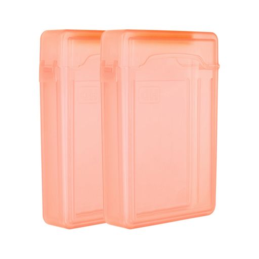 サイズ:16.5x11.5cm / 6.5x4.5インチ (縦x横); カラー:オレンジ; 素材:プラスチック; セット内容:ハードディスク保護ケースx2個 特徴:耐衝撃性のあるプラスチック製で、傷、静電気、湿気、ほこりから保護します。上部...