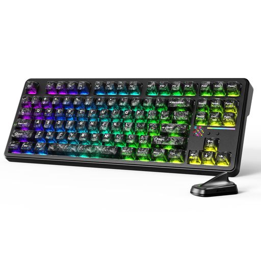 【圧倒的な高速レスポンスで勝敗を左右する】Bluetooth・2.4GHzワイヤレス・USB有線の三モード接続に対応し、PC・スマホ・タブレットなど複数デバイス間でスムーズに切替可能。さらに2.4GHzおよび有線接続では最大8000Hzポー...
