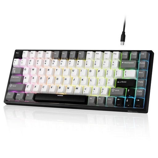 コンパクトな75%テンキーレスレイアウト ― フルサイズキーボードに比べてデスクスペースを節約できます。この84キーのテンキーレスキーボードは、没入感のあるゲームプレイやダイナミックなオフィス環境に最適で、マウス操作のためのテーブルスペース...