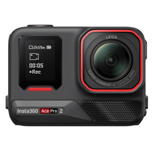 1x Insta360 Ace Pro 2(SDカードなし)、1x ウインドガード(デフォルトで装着済み)、2x バッテリー、1x 標準マウント、1x マイクキャップ、1x USB-Cケーブル デュアルAIチップ:ノイズ低減と画像処理専用の...