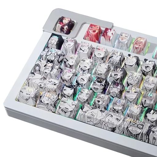 【PBTキーキャップ】:耐油性に優れたPBT素材を使用したキーキャップで、昇華性、耐擦過性に優れています。信頼性と雰囲気を兼ね備えた、MX対応のキーキャップセットです。高度な5面昇華技術により、柄が色あせず、安心して使えてキーのデザインを楽...