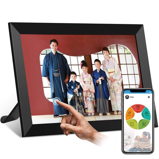 桜1、wifiデジタルフォトフレー 画面が10.1インチと大きく、1280*800高解像度で画質が綺麗で、写真と動画を自働的に再生する、多くの人が利用することができます。携帯アプリ写真をデジタルフォトフレームにアップすることで、海外の家族や...