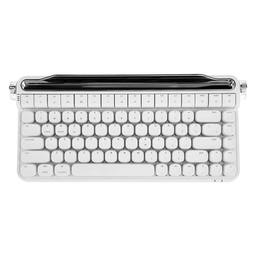 【高品質なキーボード】B703メカニカルキーボードは、高級感あふれるレトロタイプライター風キーボードとなります。一体型スタンド付きで、タブレットやスマートを置くことができ、画面の傾きが自然な視線角度にフィットします。 Android/Win...