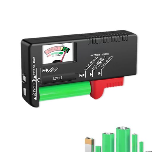 【電源不要で即座に測定】本体への電源供給は不要で、測定したい電池をセットするだけで残量を確認できます。指針式のアナログ表示を採用しており、3段階の表示で残量を直感的に判断できます。 【幅広い電池対応】単3形から単5形の乾電池、ボタン電池など...