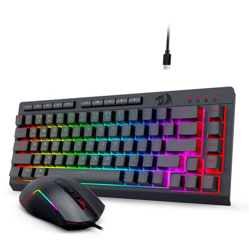 【没入感あるRGBバックライトとカスタマイズ性】キーボードとマウスには、それぞれ8種類のダイナミックなRGBバックライトが内蔵されています。キーボードは4段階の速度・明るさ調整が可能で、専用ソフトでは色や効果を細かくカスタマイズでき、お好み...