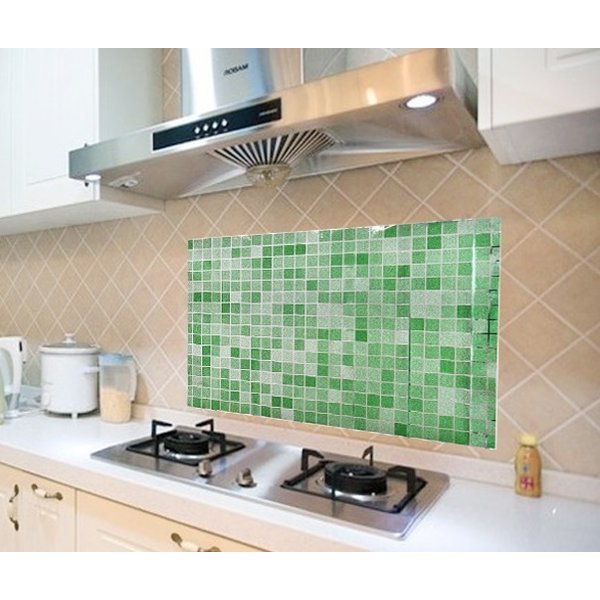 〜title〜 防水 耐熱 油汚れ防止 キッチン はがせる 壁シール 45×70cm タイル×緑 C070 アルミ 保護シート ガード 台所 商品詳細 ・アルミ素材で耐熱効果があります。キッチンの油汚れ等を防止し、・防水効果が高く衛生的。汚...