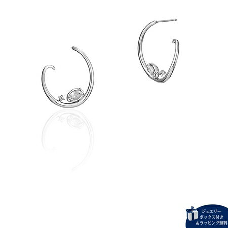 ■説明文優しい風が吹いたような、立体的なやわらかいラインがスタイリッシュな印象のピアス。みずみずしく透明感のあるフェルスパーとトパーズが、耳元を華やかに彩ります。コーディネートのアクセントになるほどよいボリュームも魅力的。■素材シルバー＋ロ...