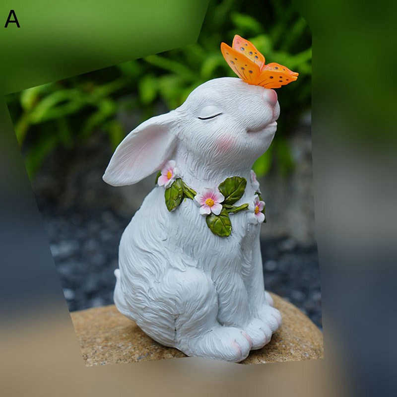 　　　 ◆◇◆人気の秘密◆◇◆ 【かわいい兎】愛らしい樹脂製の装飾的なウサギは、屋内または屋外の彫像・アウトドア デコレーションとして適しています。 【素材】良質な樹脂素材でできて、各ディテールは手描きで、耐候性環境保護、細部が精巧で、美し...