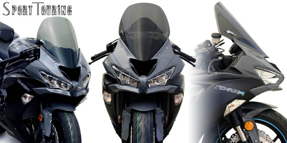 ◆適合車種 KAWASAKI ZX-6R '2019 〜 '2023▲写真はスモークです ゼログラビティの中では最も防風効果の高い、ツーリング向けタイプ。 【カラーラインナップ】 ※車種・形状によってラインナップが無い場合もあります ※一部...