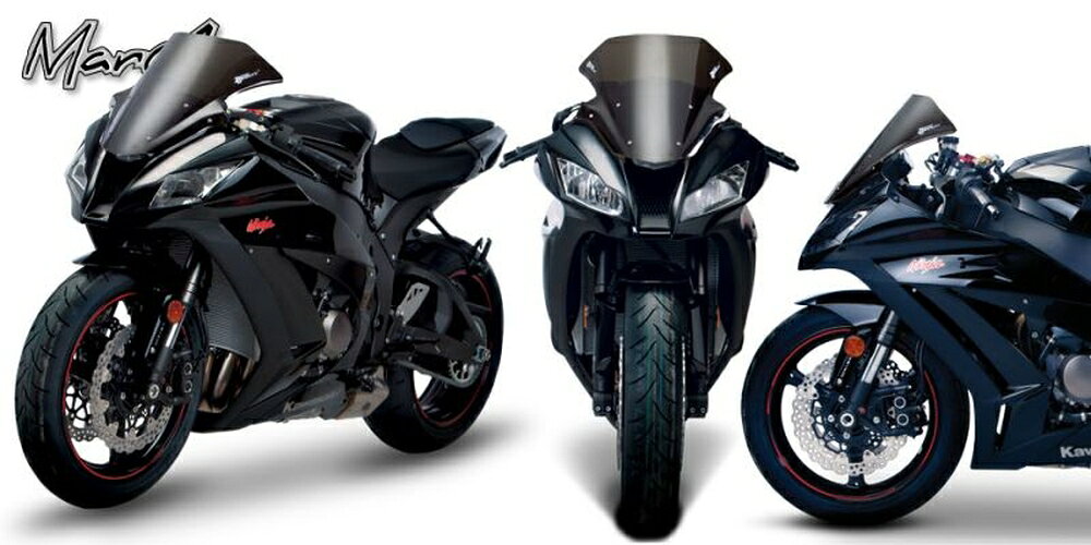 ◆適合車種 KAWASAKI ZX-10R '2011 〜 '2014MOTOGPからアイデアを得て開発されたスクリーン。体を伏せたときに、スクリーンとヘルメットが一体化するように、スクリーン上部の一部がカットされています。 【カラーライン...