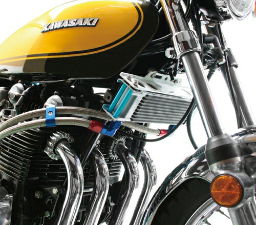 ◆適合車種 KAWASAKI Z1000MK II, KAWASAKI Z1, KAWASAKI Z2, KAWASAKI Z750FX-車種別オイルクーラーキットは、オイルライン取り出しや車体へのマウントステーを専用設計としています。オイ...
