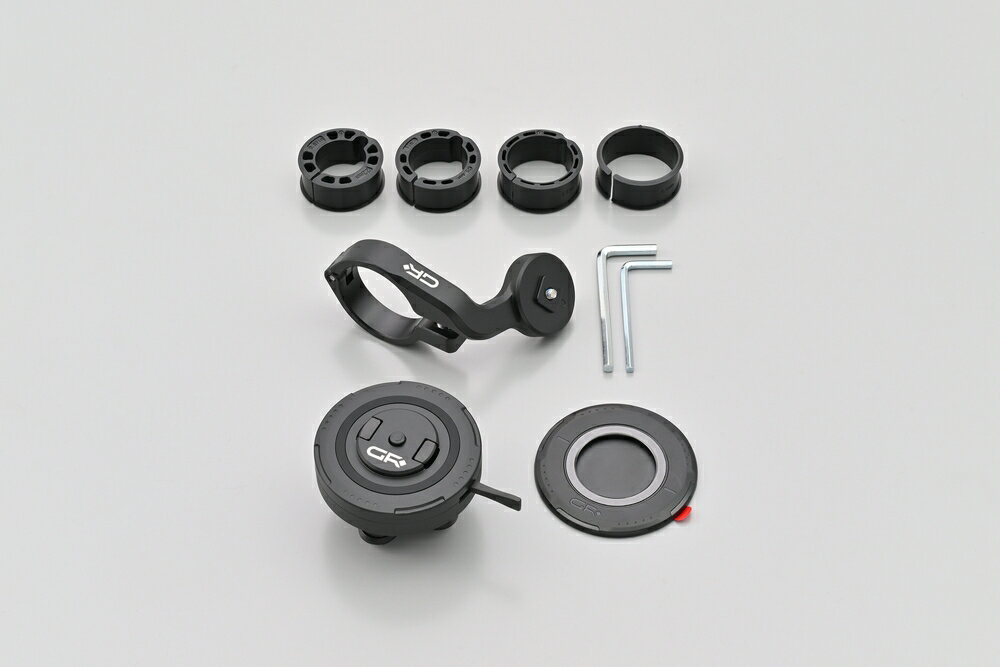 ハンドルバーマウントのオフセットタイプ。 固定するクランプ位置とスマホマウントの位置がオフセットしているので柔軟な装着が可能です。 オフセット量35mm。 ユニバーサルアダプターが付属しているので、専用フォンケースが無くても使用することがで...