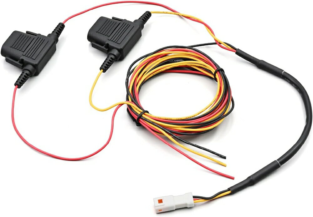バイク専用ドライブレコーダー「MiVue M820WD/M802WD」補修部品。・ケーブル長：約2m　・2A.1Aヒューズ付き