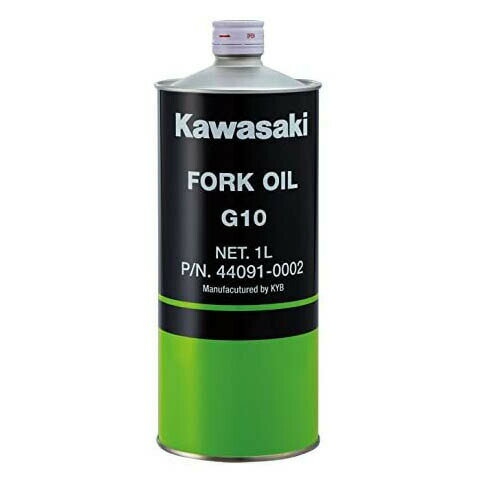カワサキ純正フロントフォーク用オイル。主に正立フォークに適合いたします。 ◆オイル粘度：G10 ◆内容量：1リットル ※マニュアル等で適合粘度をご確認の上ご使用ください。
