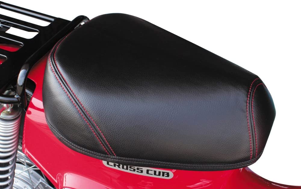 ノーマルシートに被せるだけの簡単装着で、デザイン性とクッション性に優れたシートへ変更することが出来ます。 ライチ柄表皮仕様 ライチ柄表皮は、ライチの表面をモチーフにしたデザインです。 更に適度なグリップ力を備える特殊シート材を採用し、ライデ...