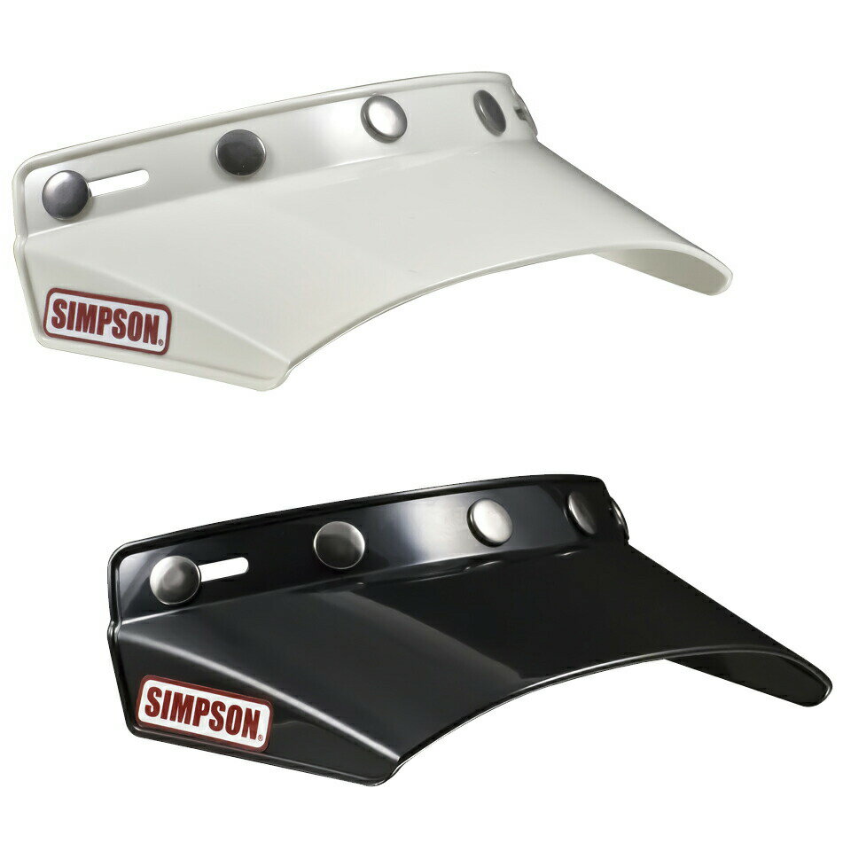 SIMPSON M50ヘルメット用オプションバイザー。 ◆適合モデル：SIMPSON M50 ◆5つボタン [JANコード] ホワイト：4562363243006 ブラック：4562363243013◆届出事業者 SIMPSON