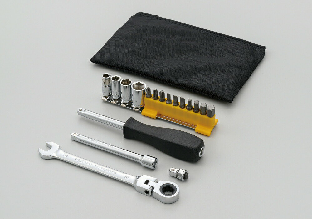コンパクトながら役立つものをセットにしました。 ツーリング時に、車載工具と一緒に持っていると、いざという時に安心です。 ◆セット内容 1/4エクステンショングリップ 1/4エクステンションバー ワンプッシュリリース付ソケット変換アダプター ...
