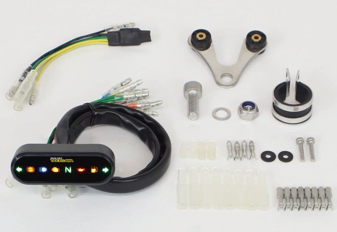 ◆適合車種 汎用（DC12V） 本製品は、カスタム車両製作時、ヘッドライトやメーターの交換で、インジケーターランプが同時に外れてしまう場合、又は純正インジケーターランプを外す場合に使用できるインジケーターランプメーターになります。 ブラック...