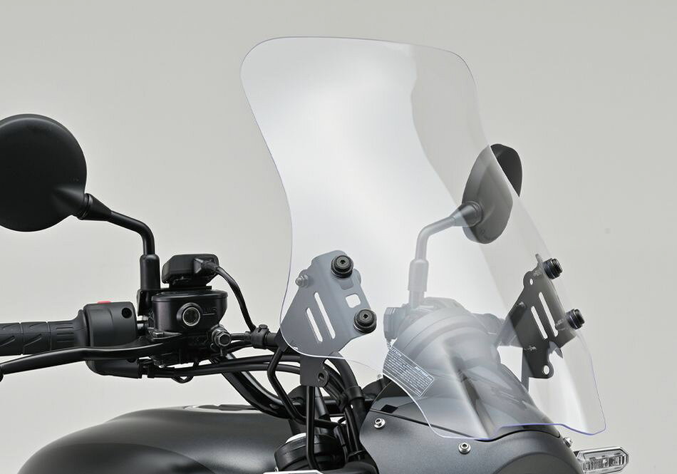 ◆適合車種 ELIMINATOR SE（’24）〈8BL-EL400A〉 待望のELIMINATOR SE専用シールド お問い合わせの多かったELIMINATOR SE専用のウインドシールド。 純正カウルを装着したまま、ボルトオンで取り付け...
