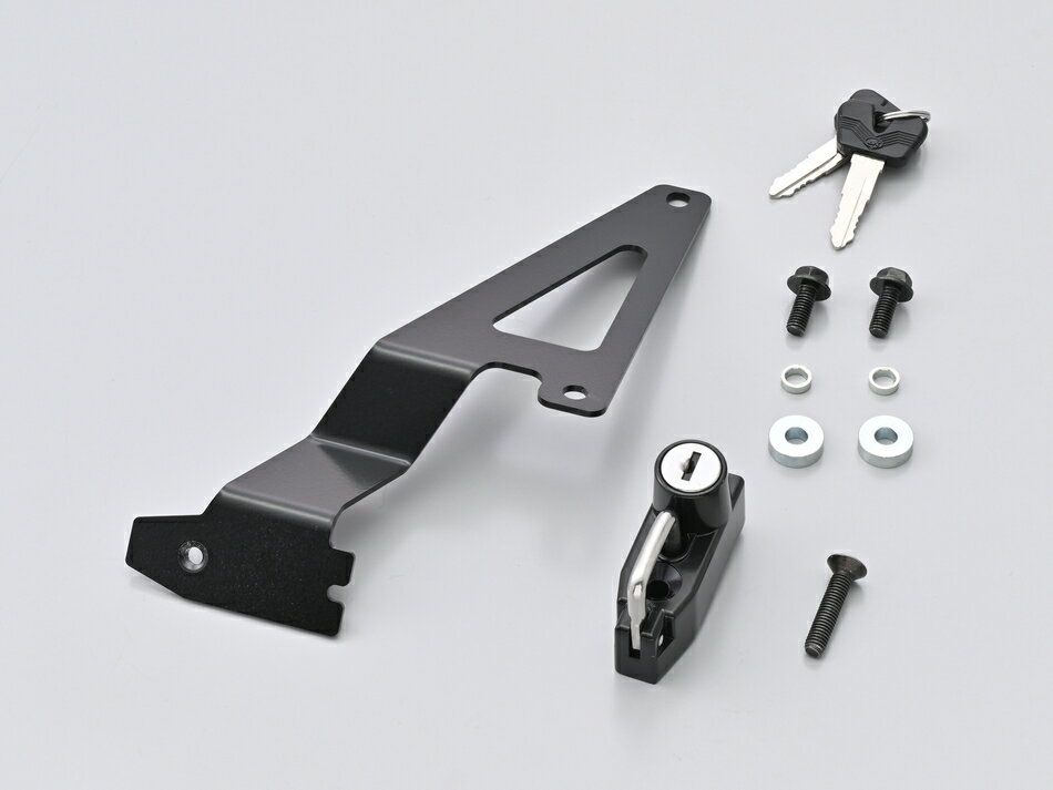 ◆適合車種 V-strom250SX（'23） ヘルメットホルダーが純正採用されていない車両にボルトオンでヘルメットホルダーが取付可能。 純正ライクな見た目で、車両の雰囲気を崩しません。JAN:4909449639535 ・スチール製電着黒...