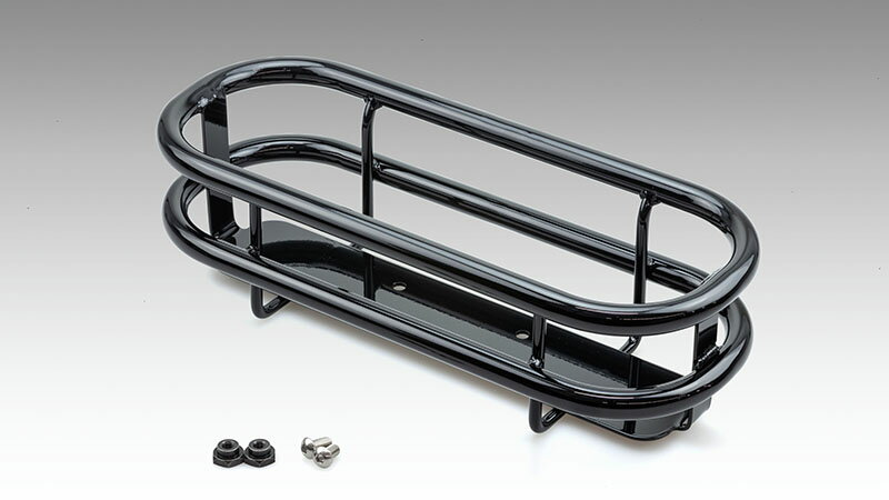 【適合】CROSSCUB 50/100（AA06/JA45/JA60） 2018Y- 【サイズ】幅370×奥行130×高さ120mm（内寸） 【材質】スチール 【色】ブラック 【最大積載重量】3kg 存在感を際立たせるため直径19mmのパイ...