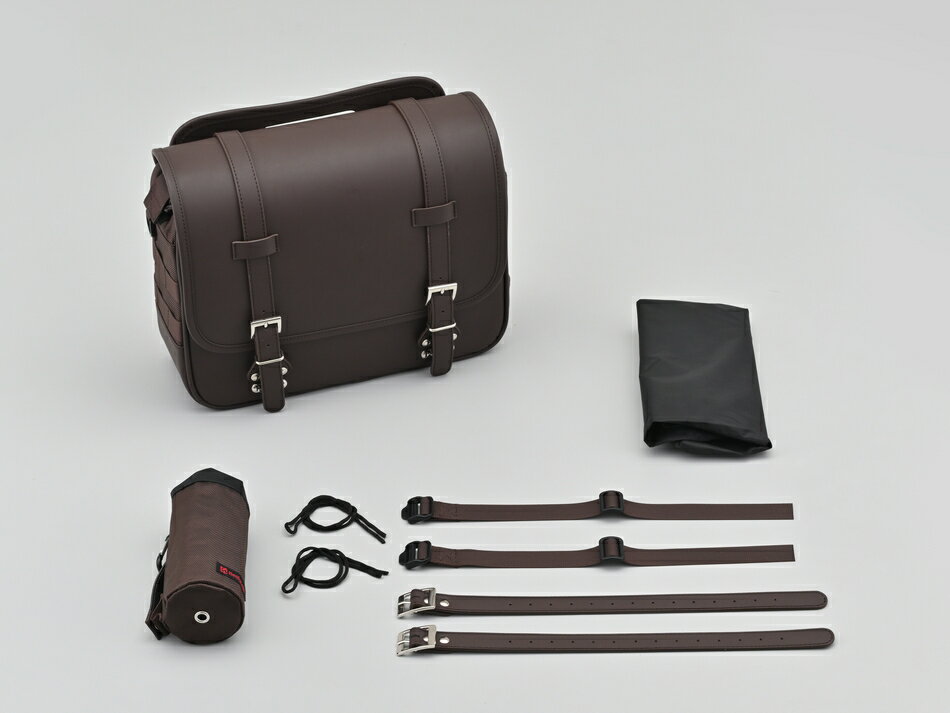 ネオクラシックやクルーザーにベストマッチするブラウン ツーリングの必須アイテムはこれ1つに収納。 開閉しやすいダブルファスナーは別売のダイヤルロックで盗難抑止が可能です。 ライダースジャケットをイメージした赤い裏地。 書類や小物の収納に便利...