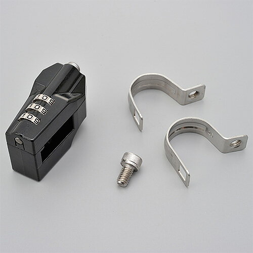 カギを増やさずホルダーを追加 ヘルメットの盗難防止用ロック、ダイヤル式で鍵を増やしたくない方におすすめ。 ハンドルクランプはハンドルクランプはφ22.2/φ25.4mmハンドル用の2種類付属し、開口部は左右90°に開口します。 本体はダイヤ...