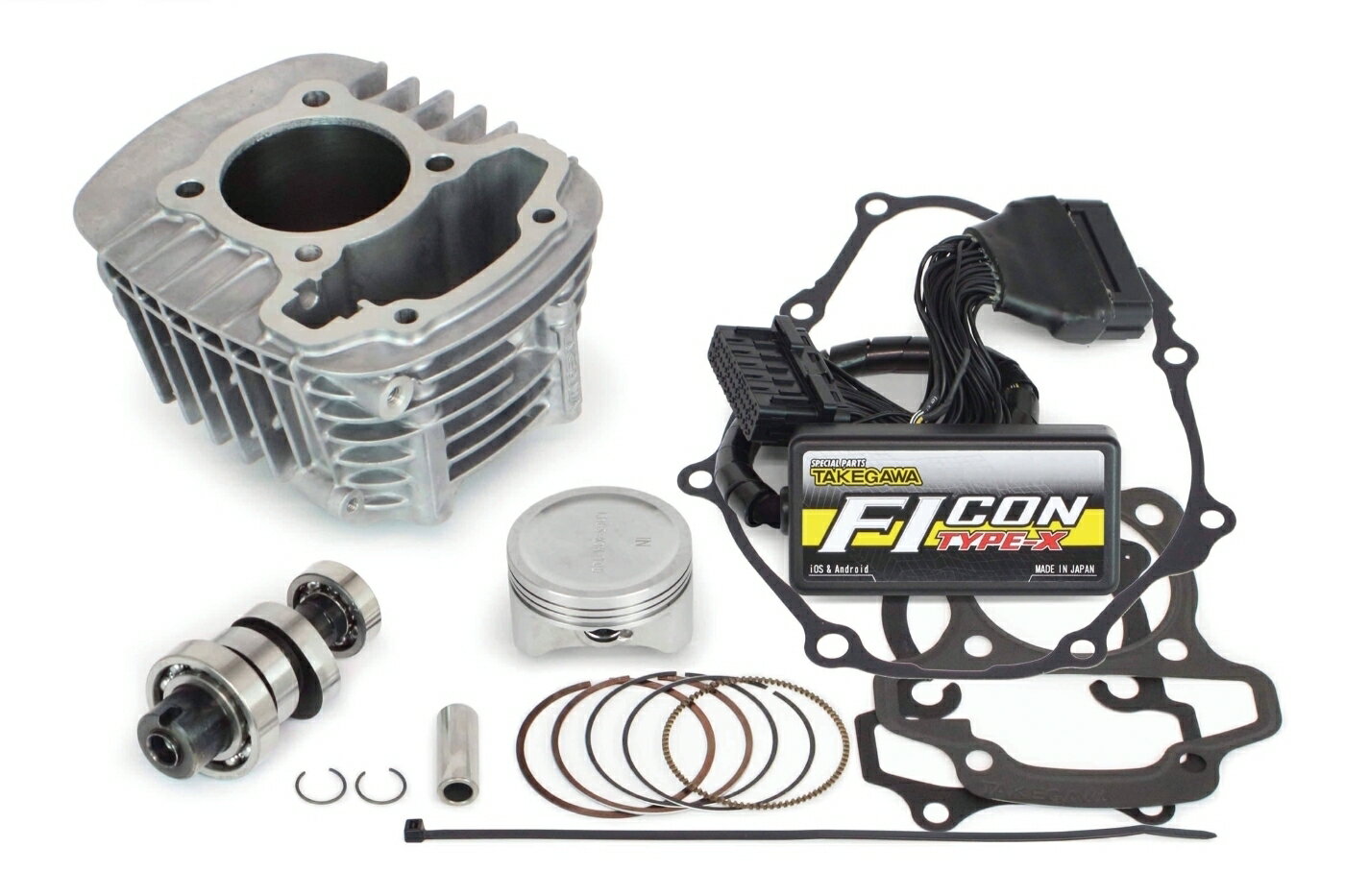 ◆適合車種 スーパーカブ110(JA59-1000001〜) クロスカブ110(JA60-1000001〜) Sステージボアアップキット145cc(スポーツカムシャフト付属) シリンダーとピストンの変更で、排気量をノーマル110ccから14...