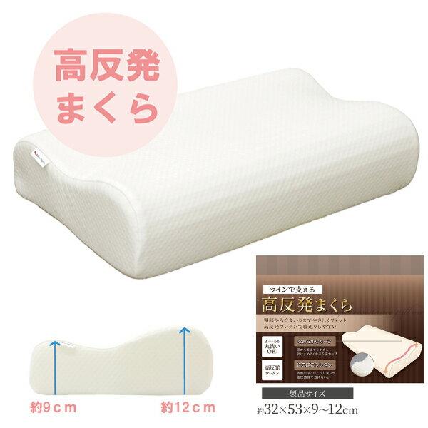 ◇商品説明 ラインで支える高反発まくらの登場です！ なめらかカーブ頭部から首まわりまでやさしく受け止めてくれるS字カーブ 波型のぽこぽこウレタンが指圧感覚で気持ちいい♪ 高反発ウレタンで寝返りしやすい◎ カバーのみ丸洗いOKです！ ◆配送方...