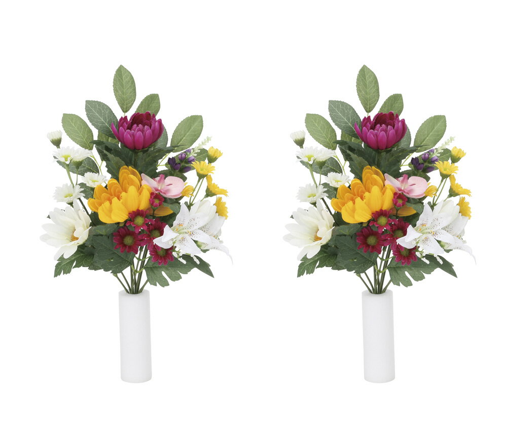 【光の楽園】シリーズはコチラ 光触媒人工植物 光の楽園 2018 上仏花中2個セット 854A40 W20×D10×H33cm インテリア 日用品 雑貨 仏花 造花 フラワー 【品名】 上仏花中2個セット 【本体素材】 ポリエステル+ポリエ...