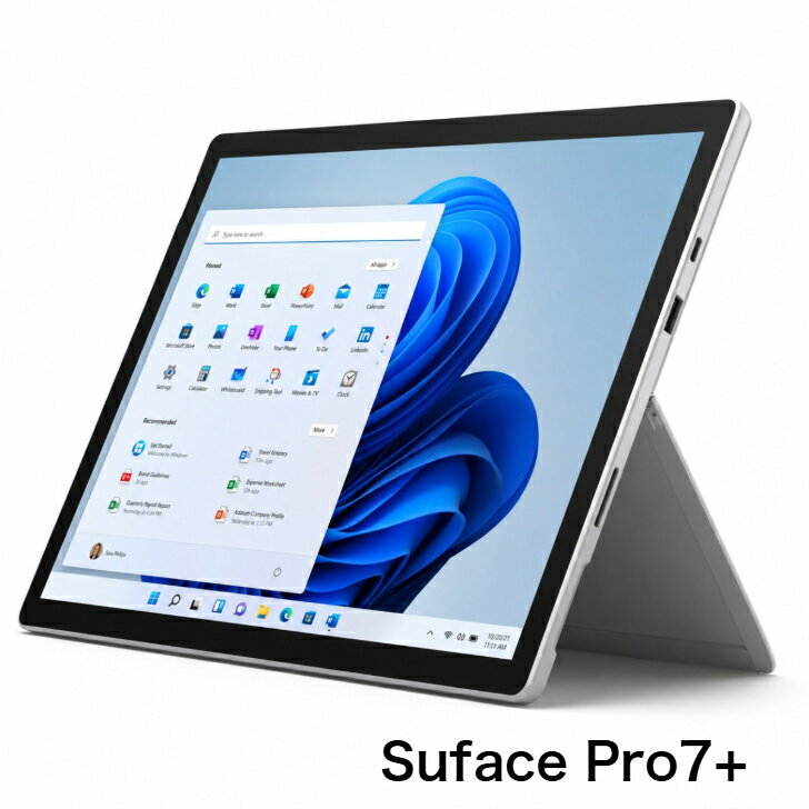 商品情報【商品説明】：Microsoft Surface Pro 7+ 高性能2in1タブレットPCMicrosoft Surface Pro 7+は、第11世代 Intel Core i5プロセッサーを搭載した、高性能・軽量な2in1タブ...