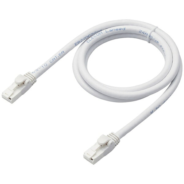LANケーブル/CAT6A対応/EU RoHS指令準拠/爪折れ防止/簡易パッケージ仕様/1m/ヨリ線/ホワイト ■Cat6A対応LANケーブルのスタンダードタイプです。 ■ツメ折れ防止プロテクターと屈曲に対する耐久性が高い素材のコネクターを...