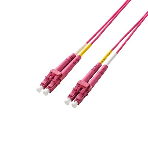光ファイバー/LC-LC/2芯/OM4/5m ■光で信号を伝送し、大容量のデータ伝送が可能な光ファイバーケーブルです。10Gbpsの高速通信に対応します。データセンターなどの高速・中距離伝送が可能です。 ■外部からのノイズの影響がなく安定し...