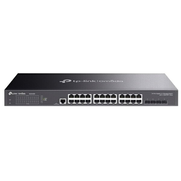JetStream 24ポート ギガビット L2+ マネージスイッチ/4スロット 10GE SFP+ 【英語パッケージ】10Gの超高速アップリンク：10 Gbps SFP+スロット×4により、高帯域幅の接続とノンブロッキングスイッチング容量...