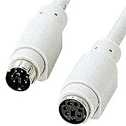 キーボード延長ケーブル（2m） 詳細スペック 長さ2m 端子ミニDIN6pinオス-ミニDIN6pinメス 備考各社DOS/Vパソコンのキーボード・マウス(ミニDIN6pin)のケーブルを延長するケーブル。