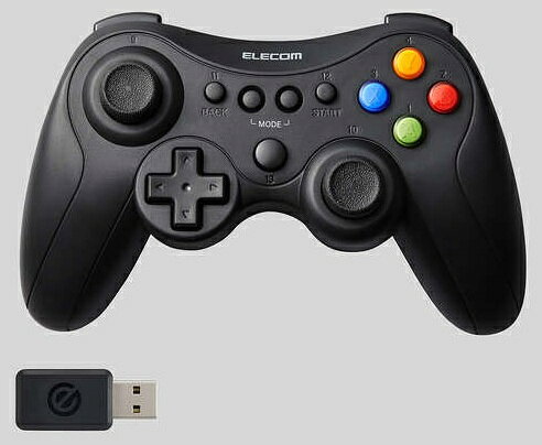 ゲームパッド/無線・有線/XInput/DirectInput/Xbox系配置/FPS特化仕様/充電式/13ボタン/ブラック ■メカニカルトリガーとスティックカスタマイズに対応した、FPS特化仕様。クロス配置(Xbox系)を採用した、13ボ...