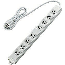 タップ/工事用/抜け止め/3P/8個口/マグネット付き/1m/グレー ■熱に強い二重構造ケースを採用した8個口の工事用タップです。 ■EUの「RoHS指令(電気・電子機器に対する特定有害物質の使用制限)」に準拠(10物質)した、環境にやさし...