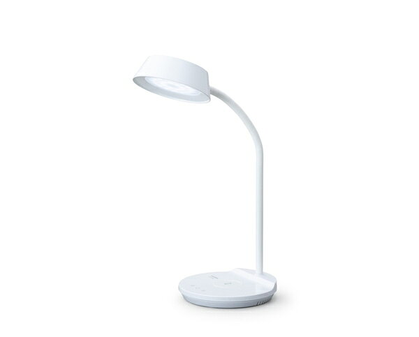 LEDデスクライト Qi充電シリーズ 平置きタイプ 調光・調色 ホワイト Qi※ワイヤレス充電機能搭載のLEDデスクライトです。※Qiとは・・・WPC(非接触充電規格の策定、普及を目的として設立された団体)が策定したワイヤレス給電の国際標準...